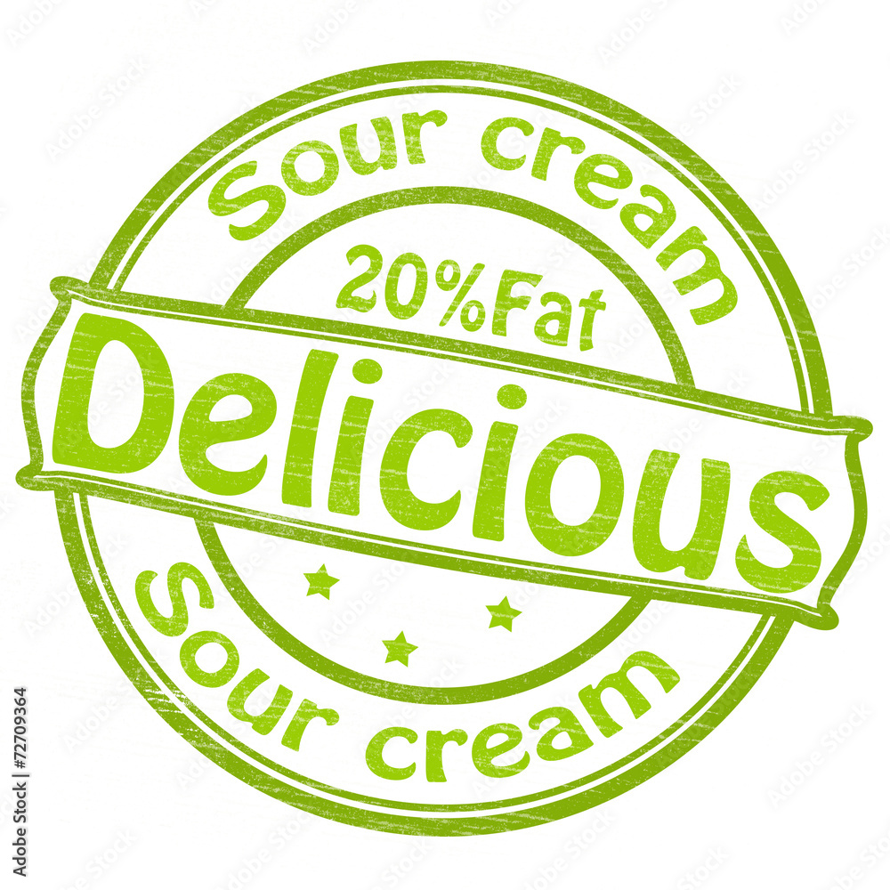Sour cream Stock Vector | Adobe Stock
