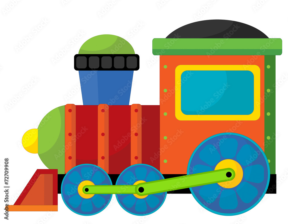 Cartoon train - caricature - illustration for the children Stock ...