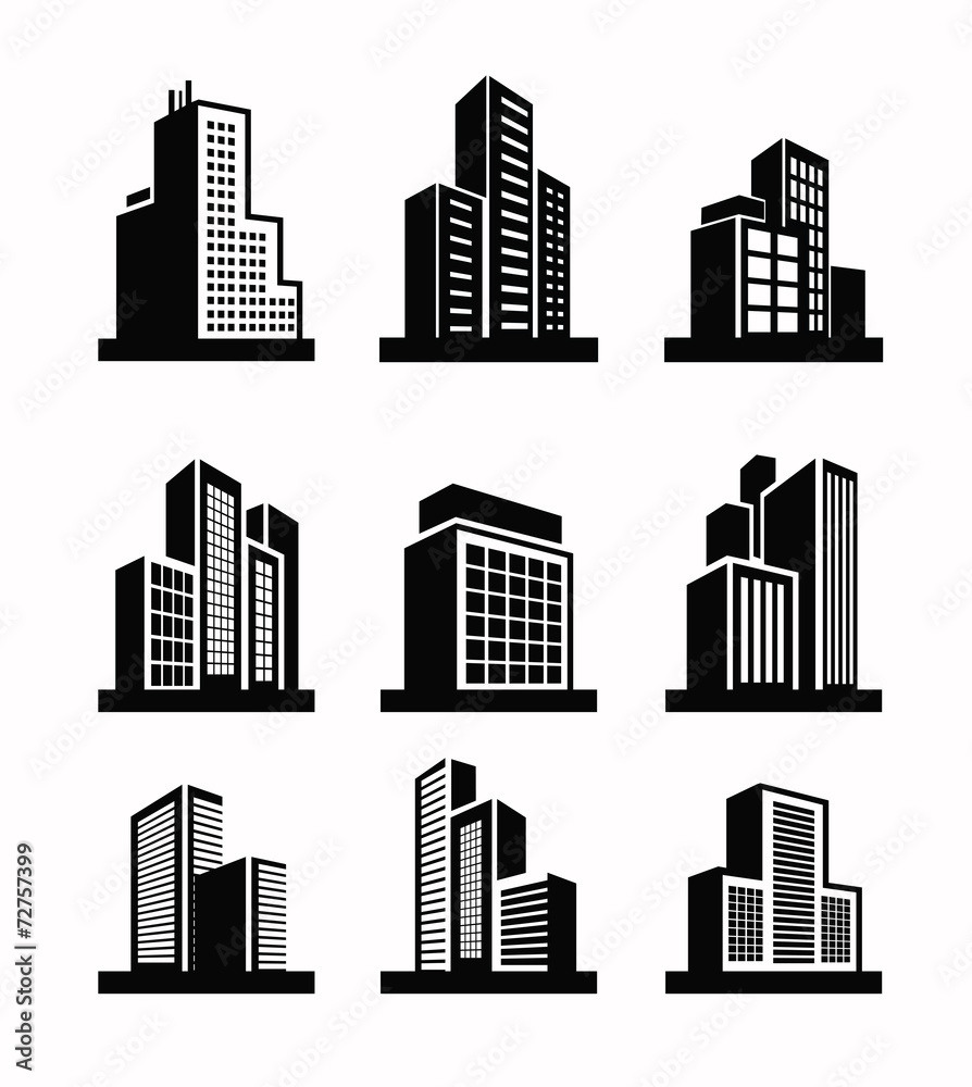 Building icon Stock Vector | Adobe Stock