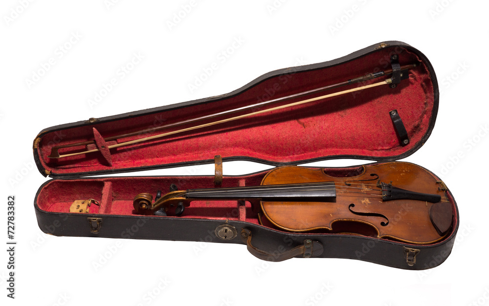 alte antike geige mit bogen Stock Photo | Adobe Stock