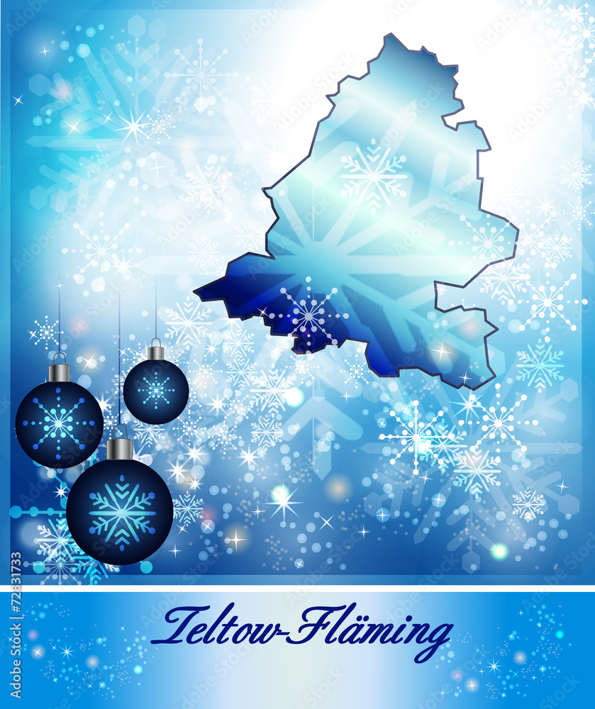Karte von Teltow-Flaeming Stock Vector | Adobe Stock