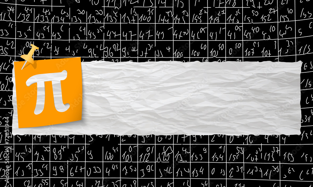 banner with crumpled paper and pi symbol Stock Vector | Adobe Stock