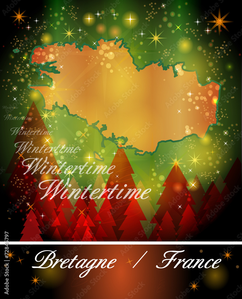 Karte von Bretagne Stock Vector | Adobe Stock