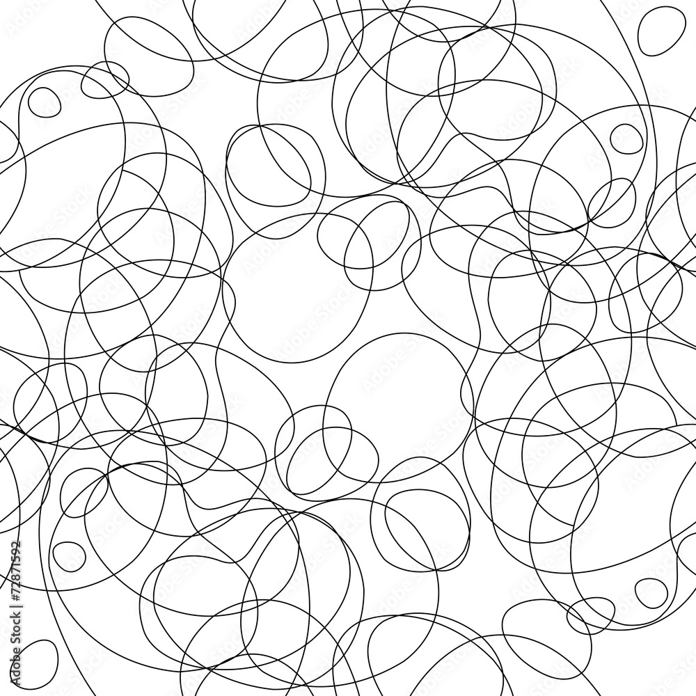 Seamless black-and-white round bubbles pattern Stock Vector | Adobe Stock