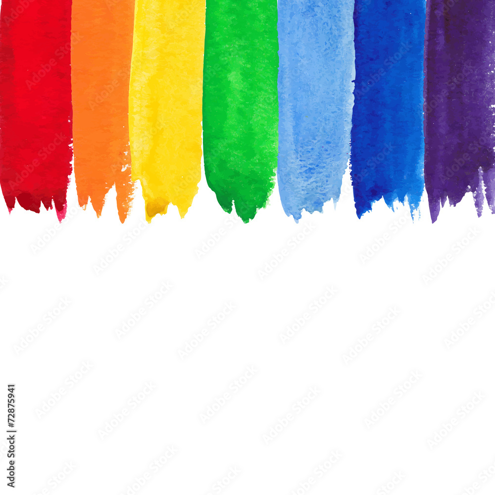 Watercolor rainbow backgound Stock Vector | Adobe Stock
