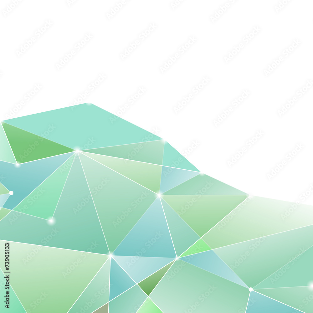 Crystal structure green border background Stock Vector | Adobe Stock