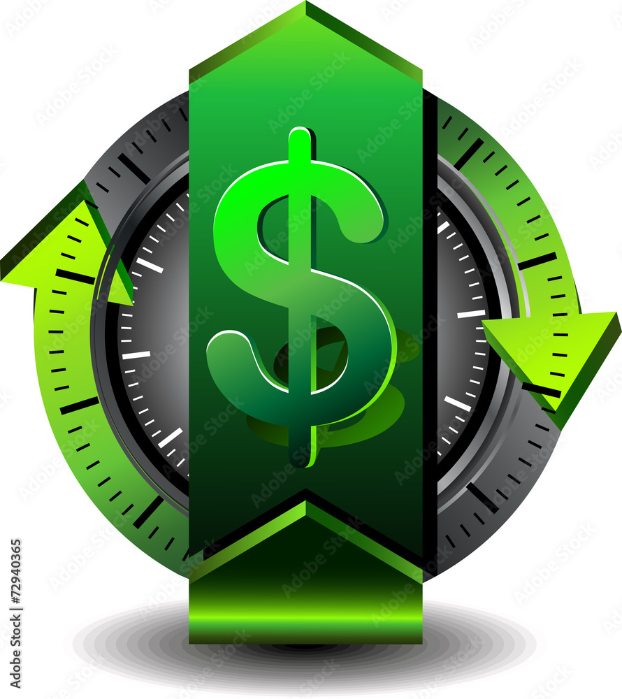 Button dollar Stock Vector | Adobe Stock
