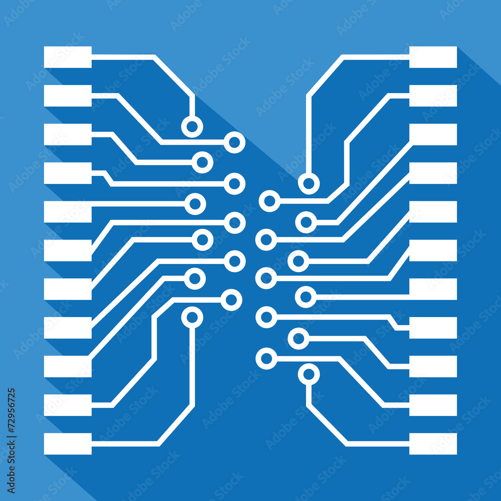 Logo circuit électronique. Stock Vector | Adobe Stock