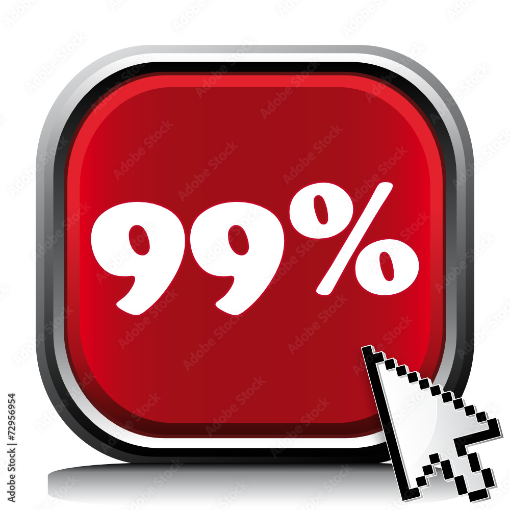 99 PERCENT ICON Stock Vector | Adobe Stock