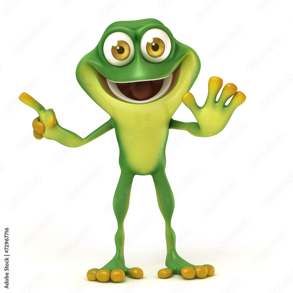 Frog direction pose Stock Illustration | Adobe Stock