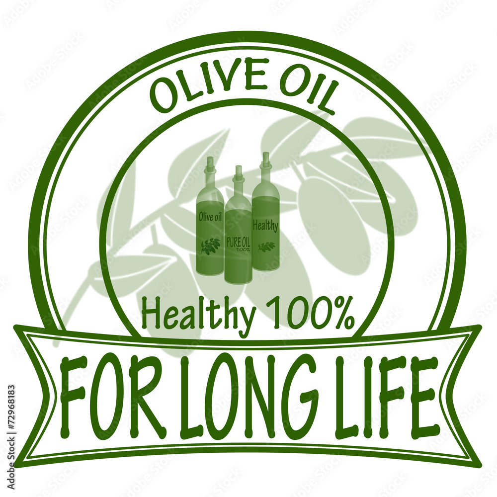 Olive oil for long life Stock Vector | Adobe Stock