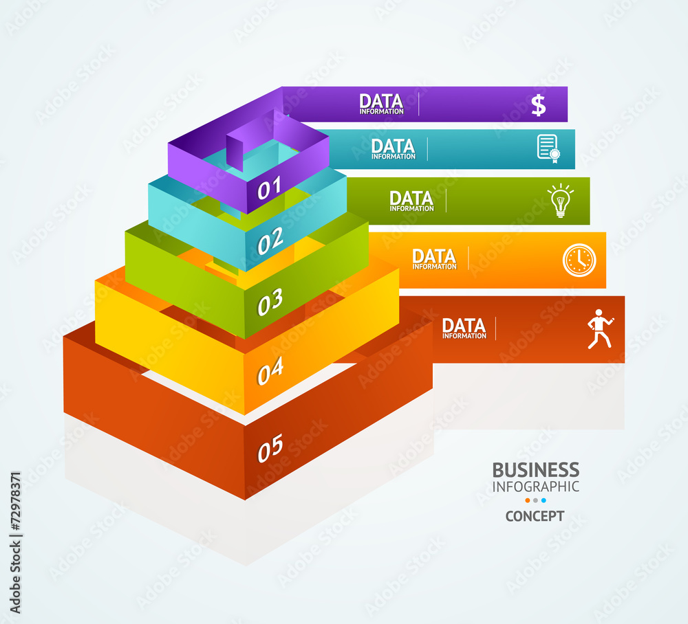 Vector Pyramid chart for infographics design Stock Vector | Adobe Stock