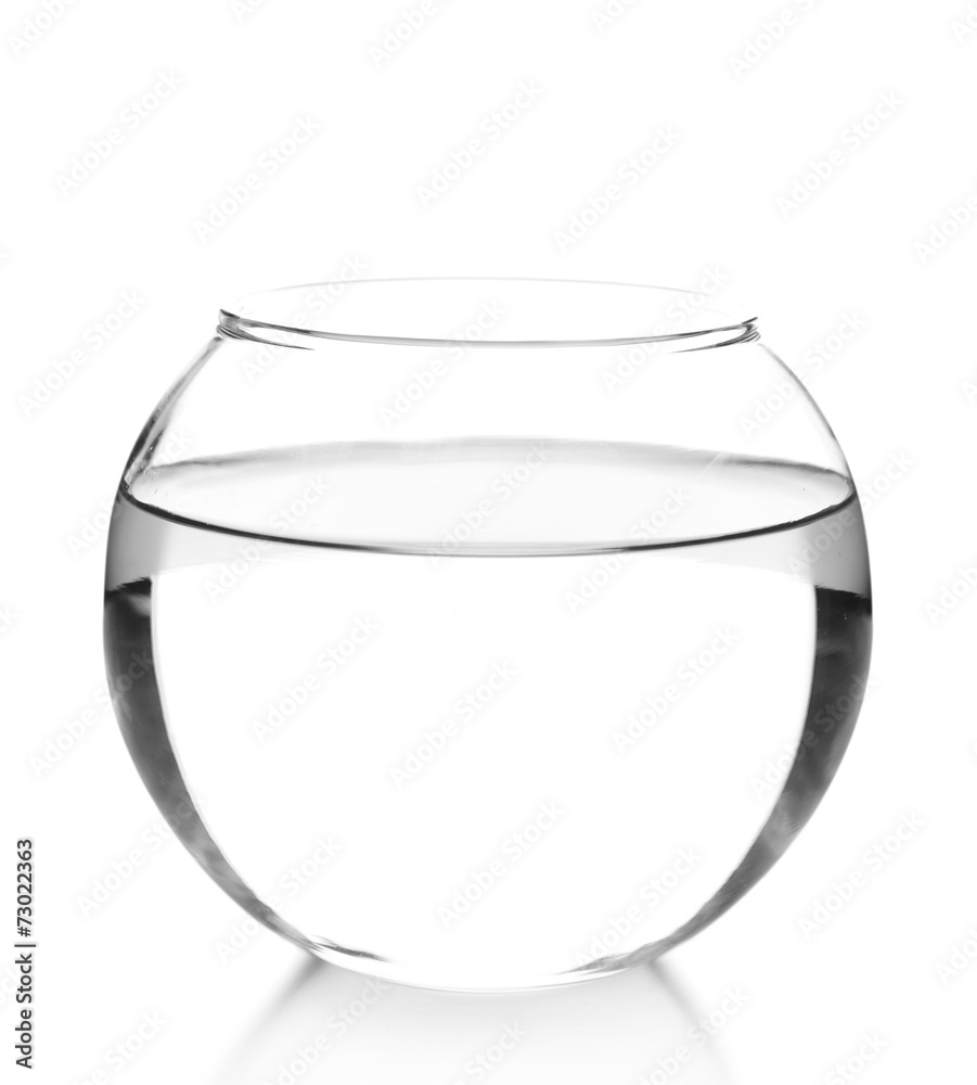 Fish bowl isolated on white Stock Photo | Adobe Stock