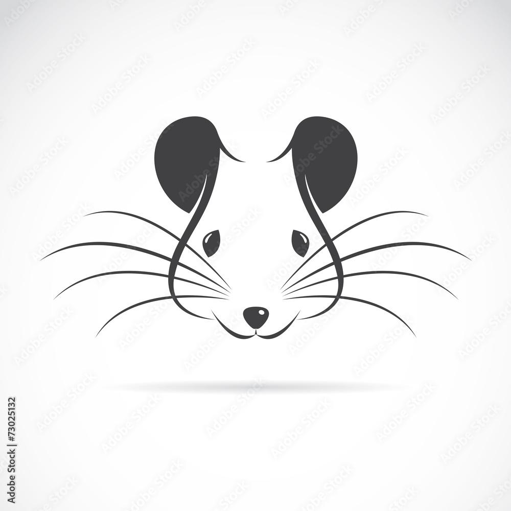 Vector of a rat head design on white background. Animal. Easy editable ...