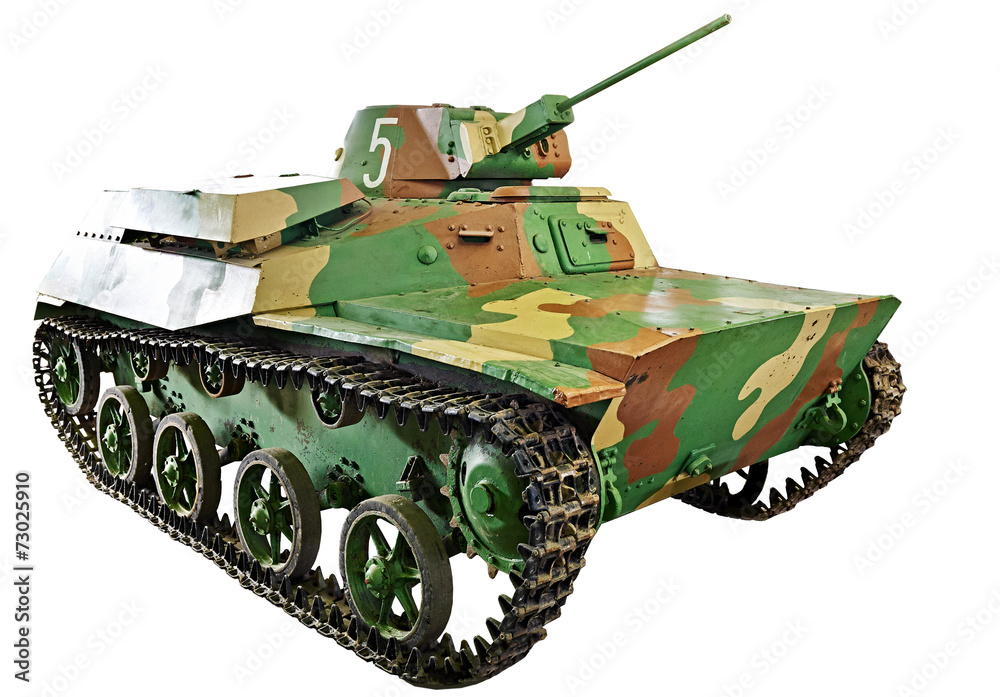 Soviet light infantry tank T-30 isolated Stock Photo | Adobe Stock