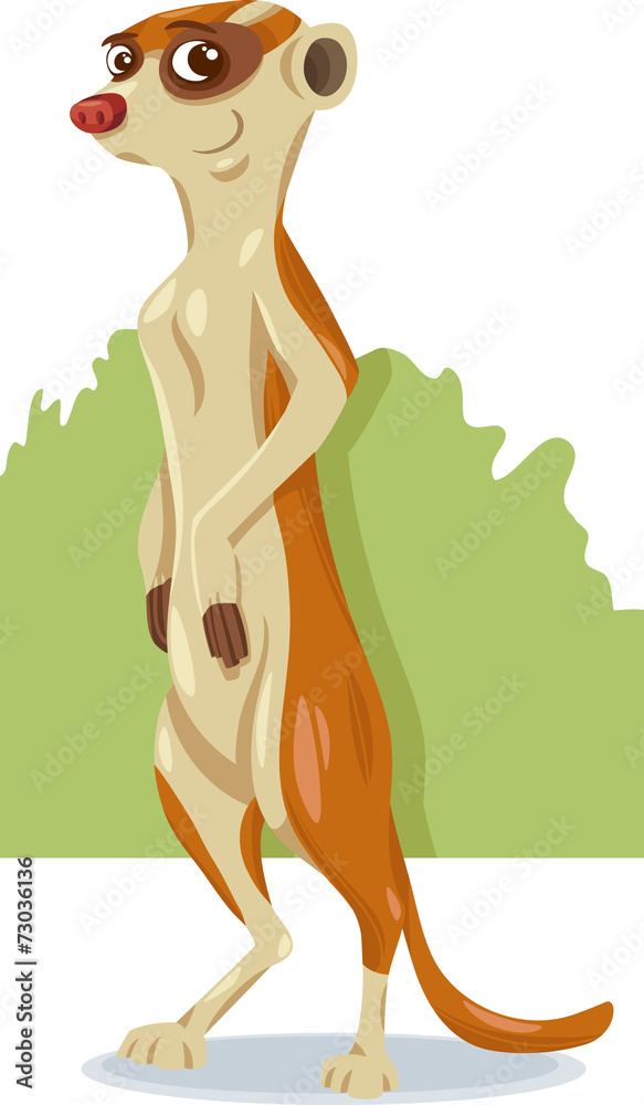 cute meerkat cartoon illustration Stock Vector | Adobe Stock