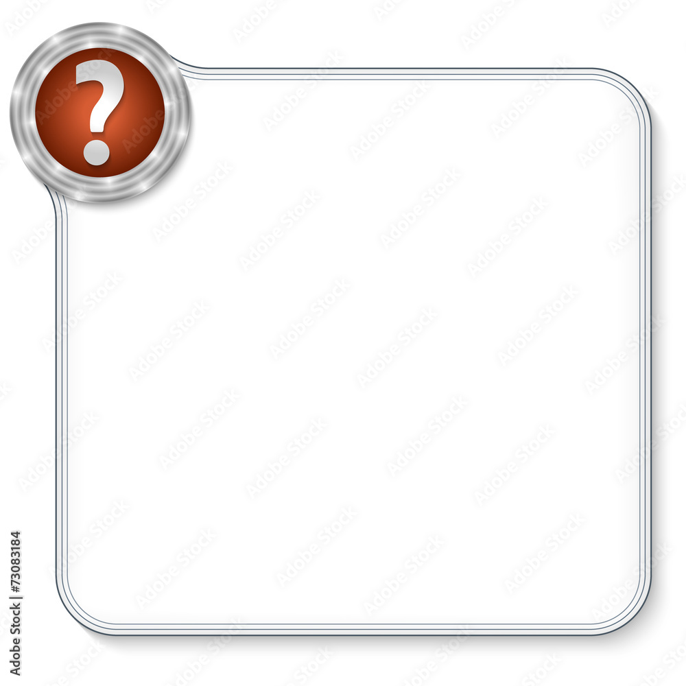 vector frame for any text with question mark Stock Vector | Adobe Stock