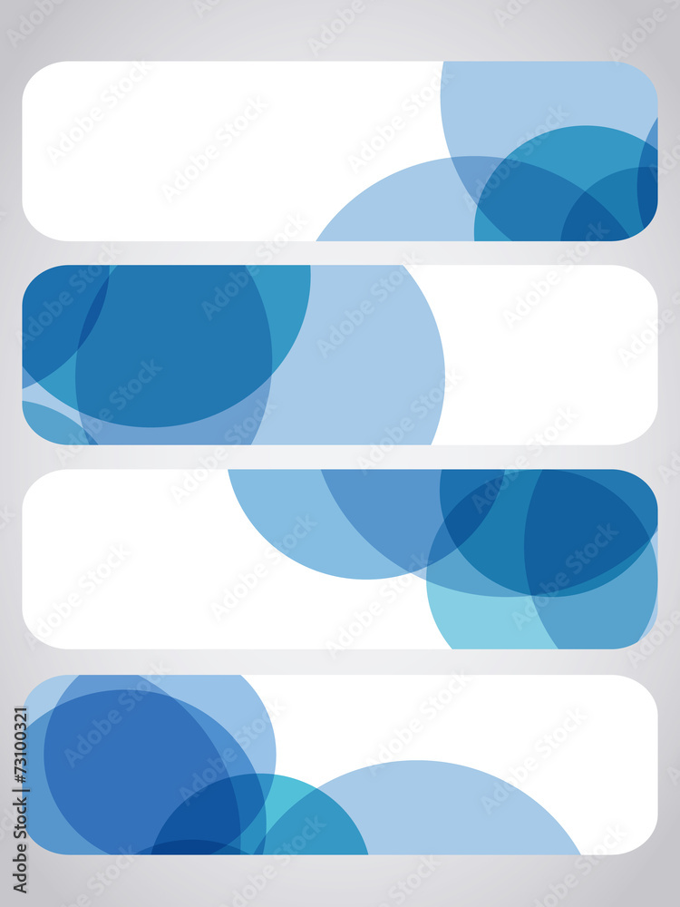 abstract blue round header set Stock Vector | Adobe Stock