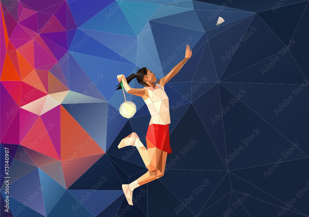 Badminton Players Smash