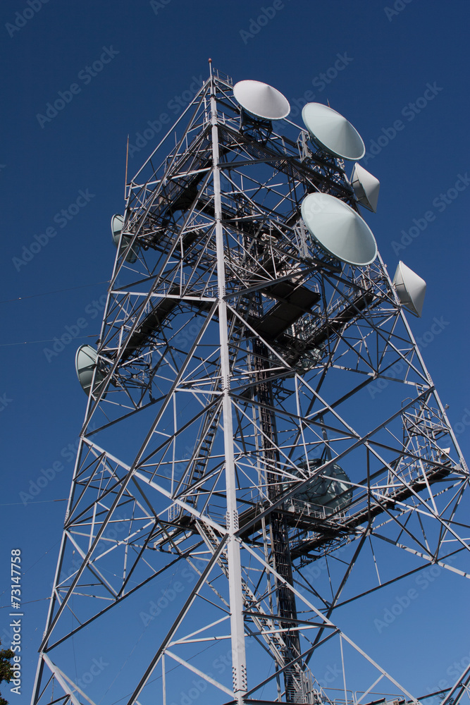 Antenna tower for military usage at Iruma airbase, Japan Stock Photo ...