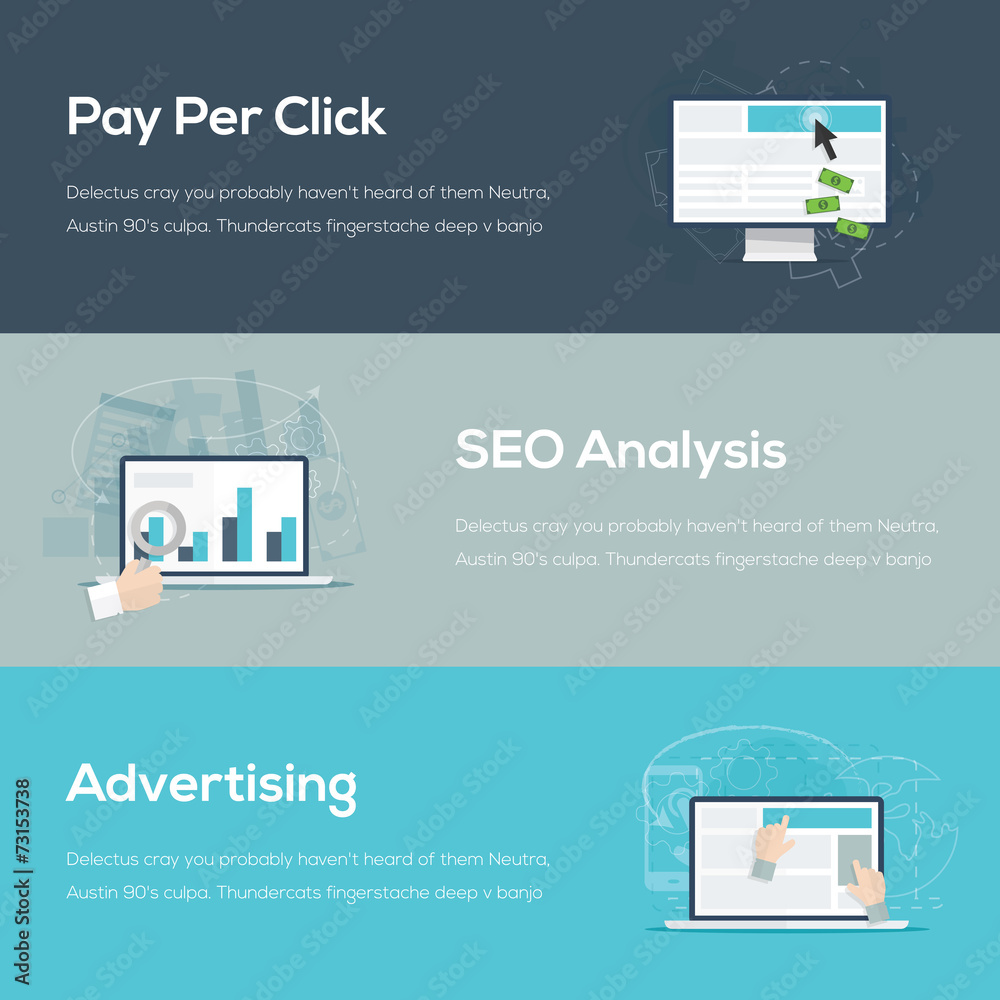 Flat internet web design business concepts vector illustration Stock ...