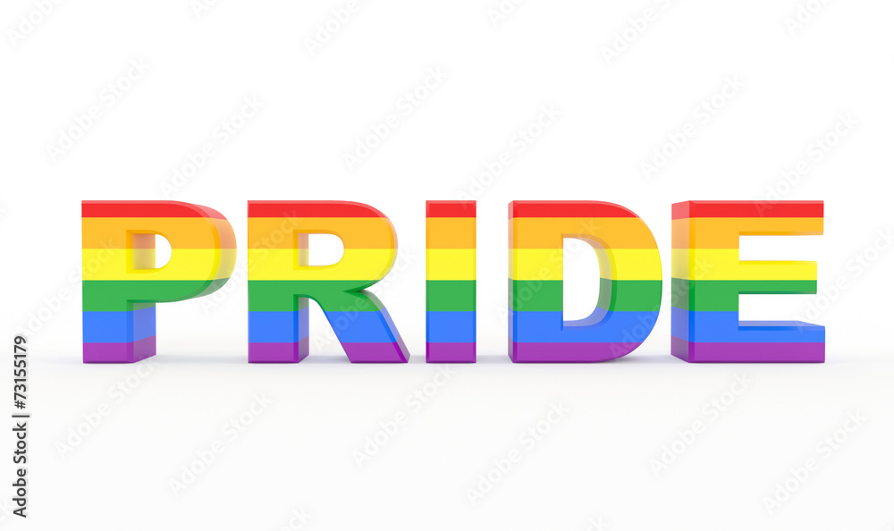 Pride Text with Pride flag colors Stock Illustration | Adobe Stock