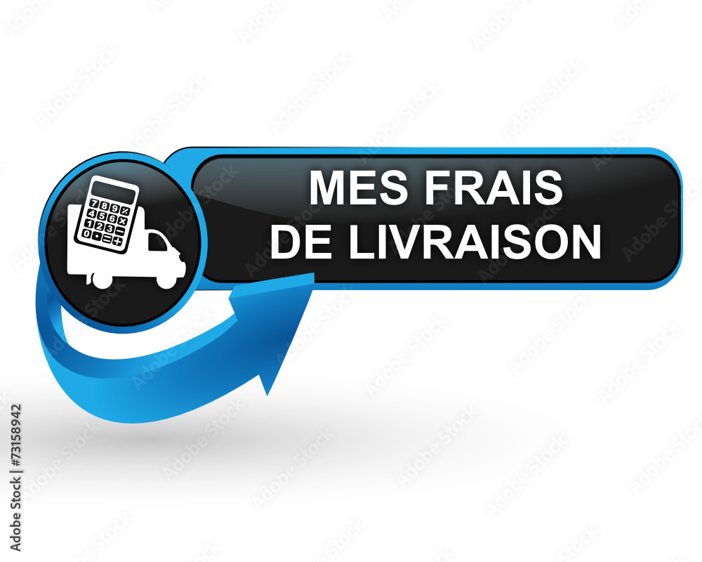 mes frais de livraison sur bouton web design bleu Stock Vector | Adobe ...