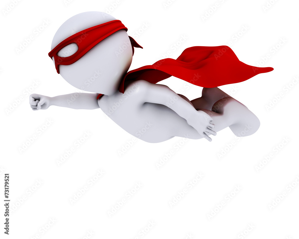 3D Morph Man super hero Stock Illustration | Adobe Stock
