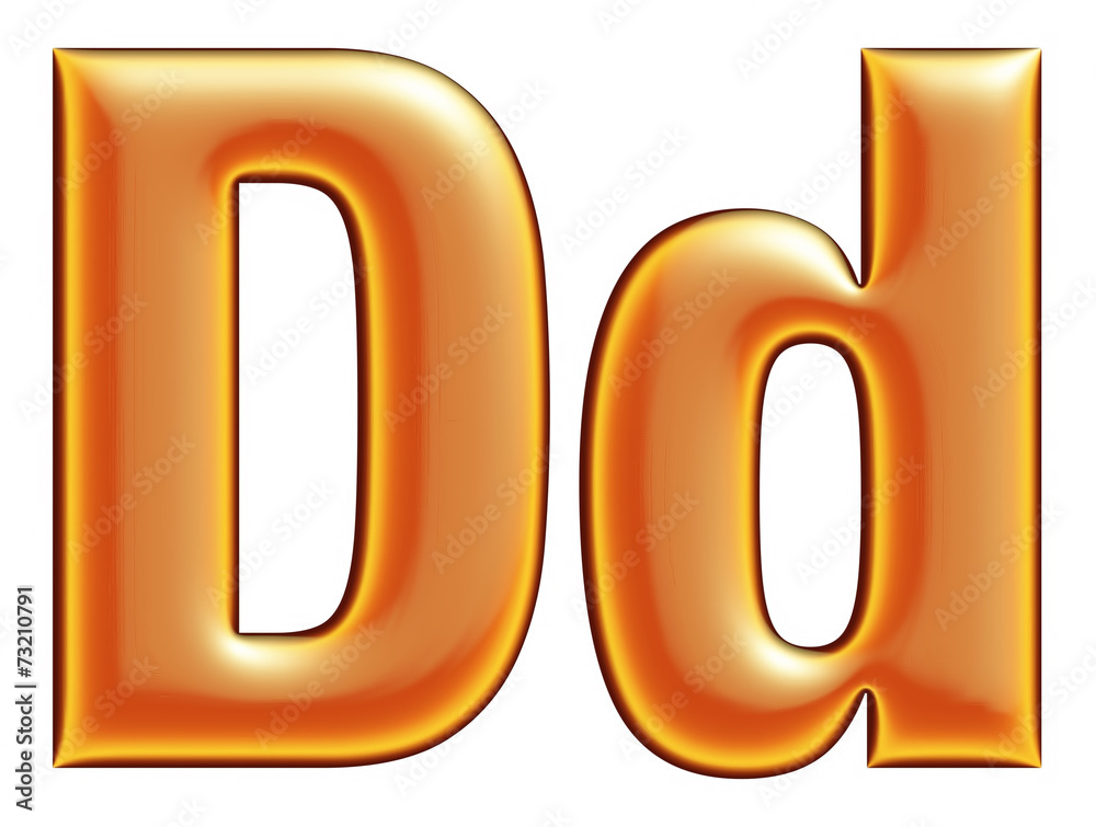 Orange Letter D