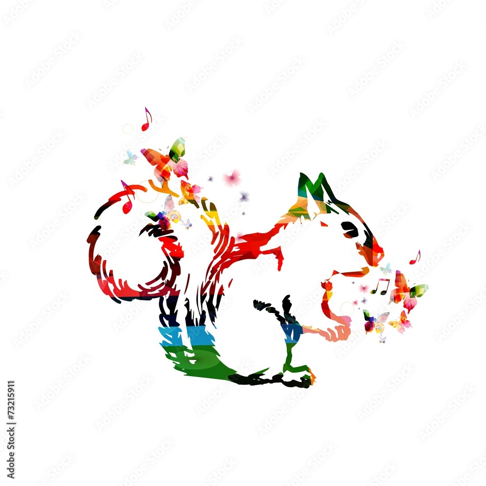Colorful squirrel design Stock Vector | Adobe Stock