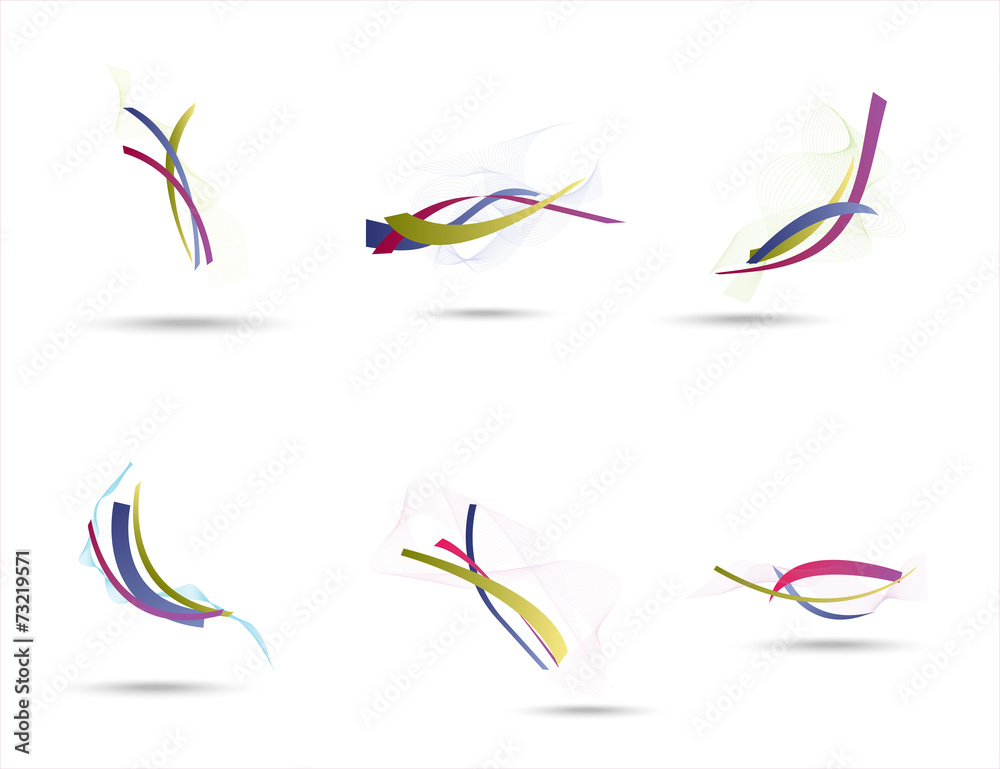 Abstract color lines Stock Vector | Adobe Stock