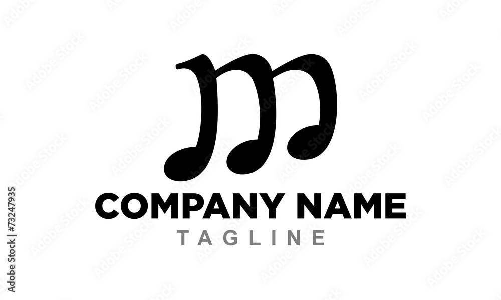 Music M Stock Vector | Adobe Stock