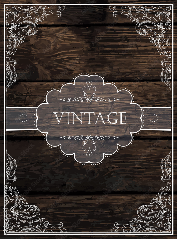 Vintage Card Design. Vector Stock Illustration | Adobe Stock