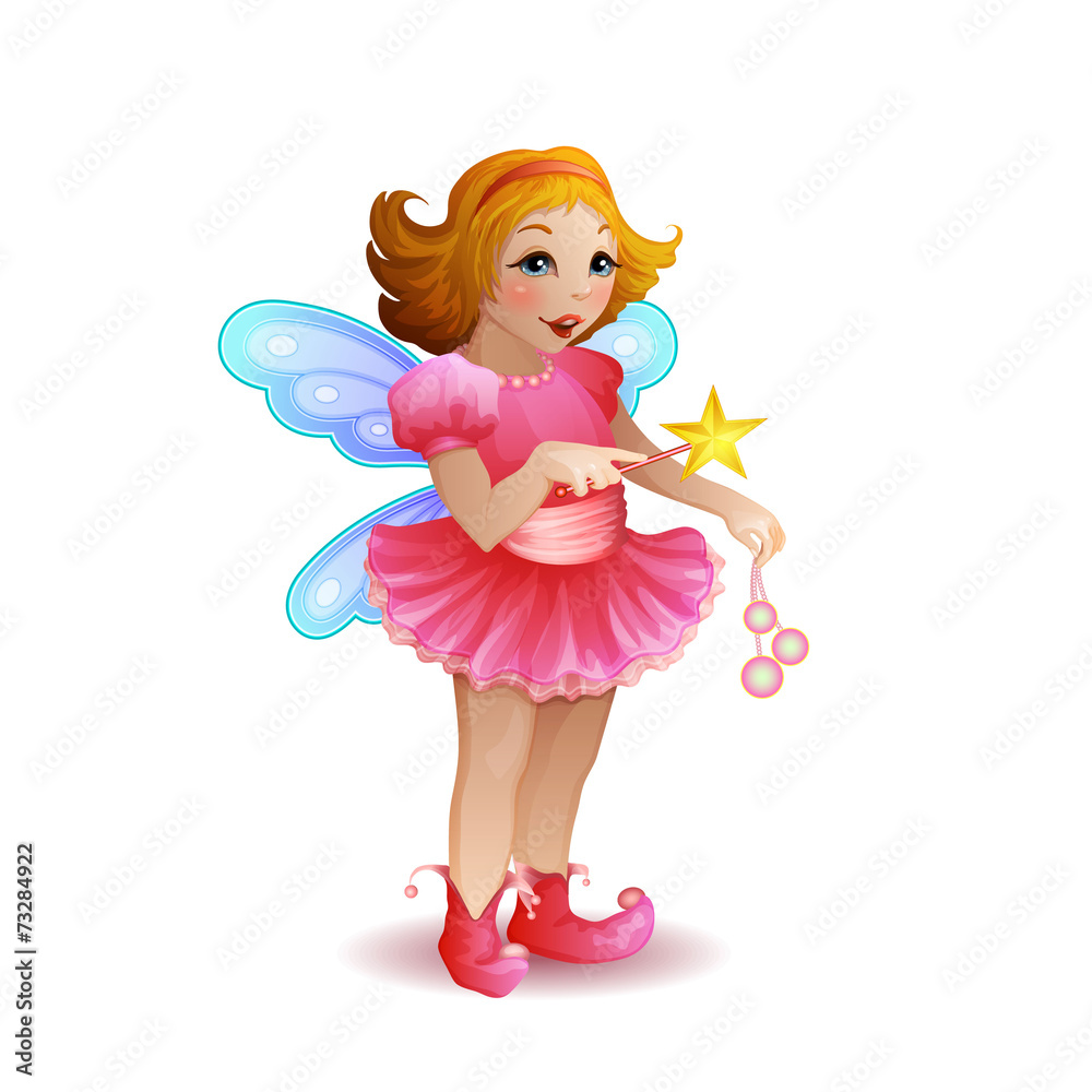 Vector illustration of funny fairy Stock Vector | Adobe Stock