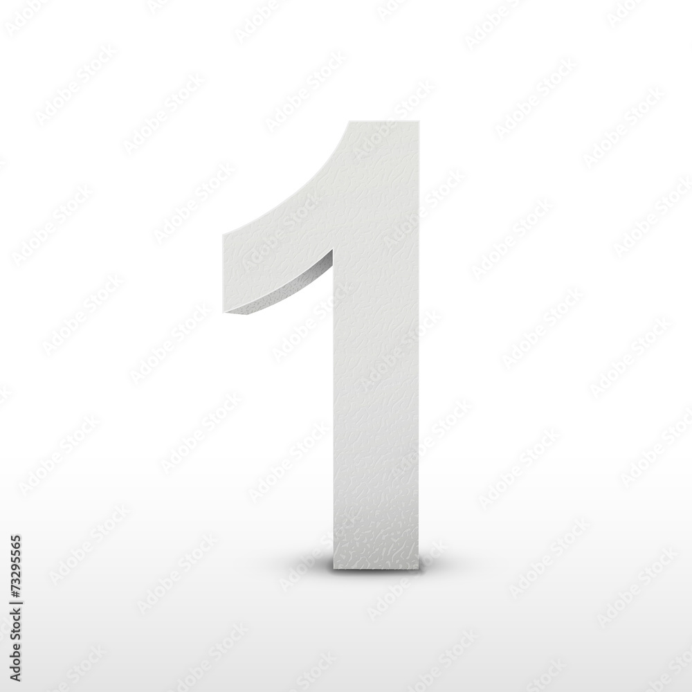 white texture number one Stock Vector | Adobe Stock
