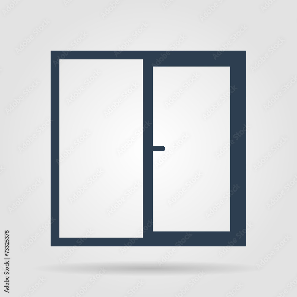 Flat Window icon, vector illustration Stock Vector | Adobe Stock