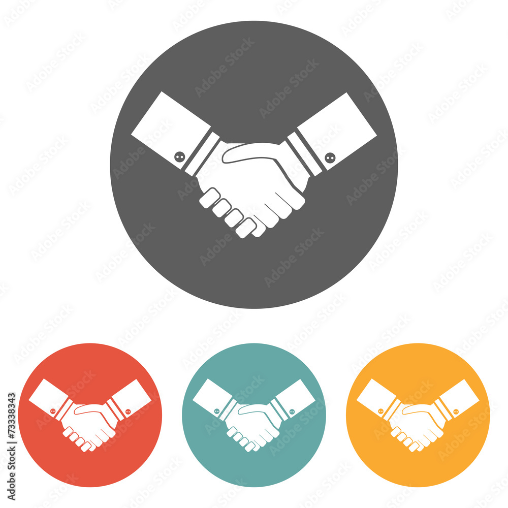 handshake icon Stock Vector | Adobe Stock