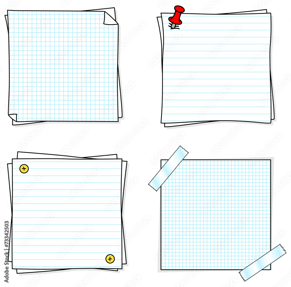 Notizzettel Stock-Vektorgrafik | Adobe Stock