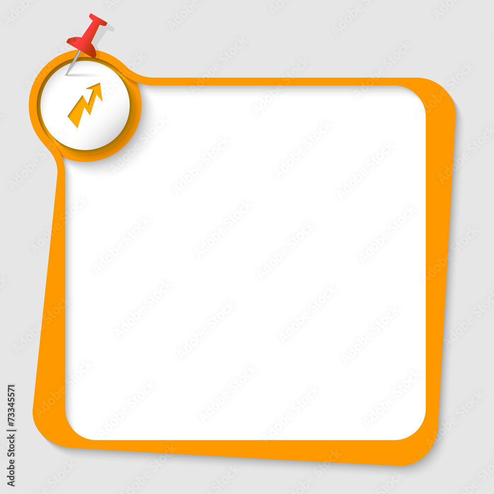 text box with flash and pushpin Stock Vector | Adobe Stock