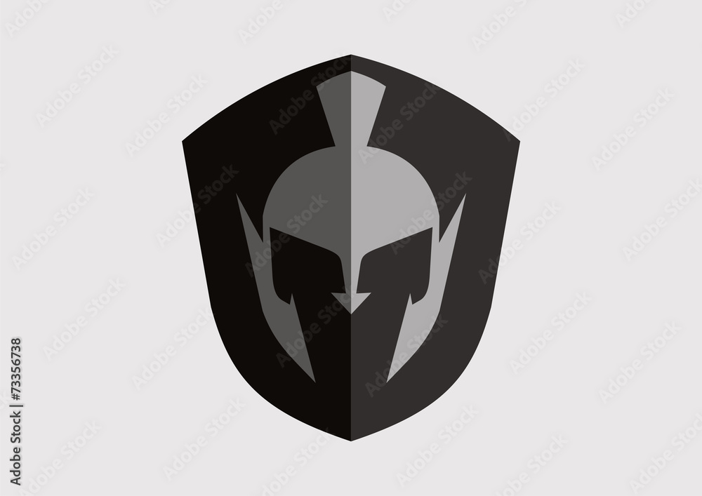 Roman Helmet And Shield