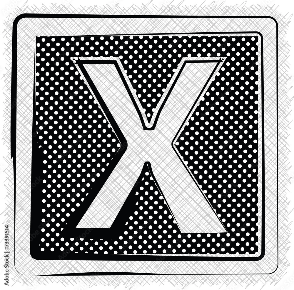 Polka Dot Font LETTER X Stock Vector | Adobe Stock