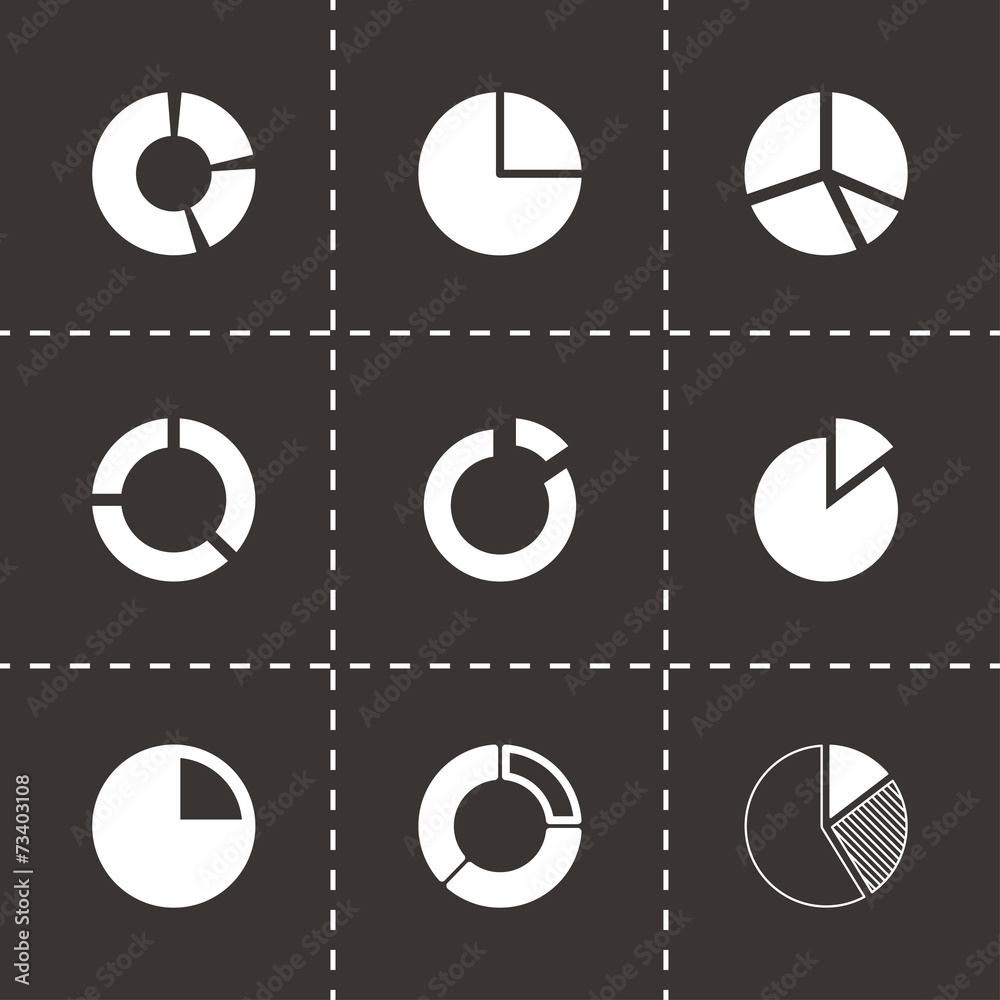 Vector pie chart icon set Stock Vector | Adobe Stock