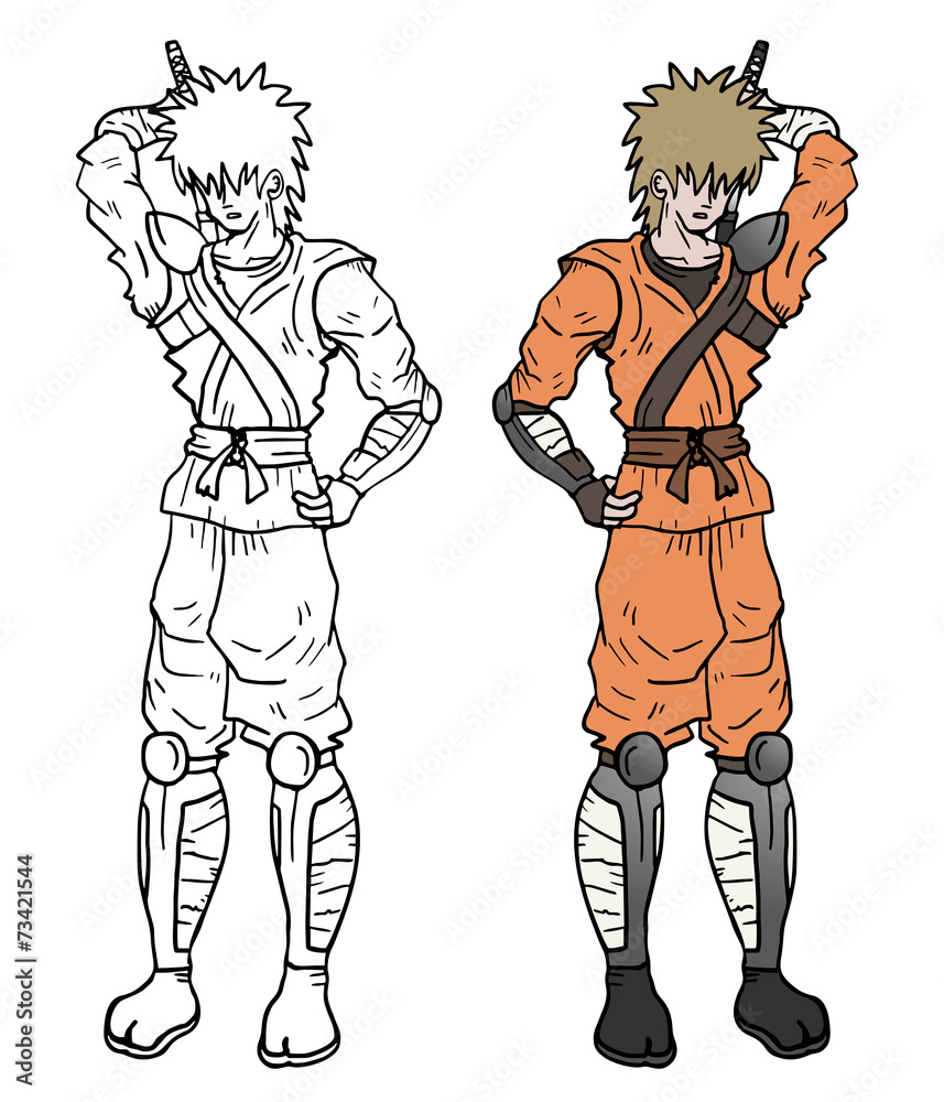 Anime Ninja Guy Drawing