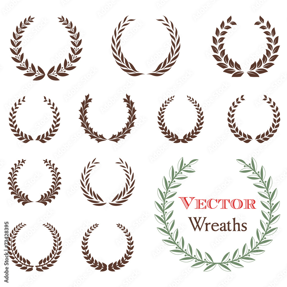 Vector Wreaths Stock Vector | Adobe Stock