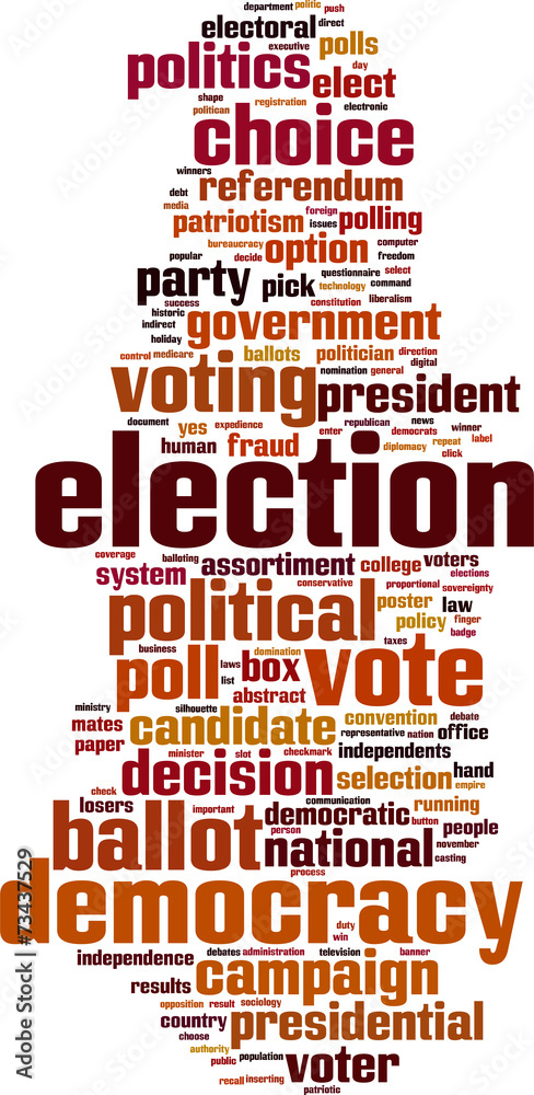 Election word cloud concept. Vector illustration Stock Vector | Adobe Stock