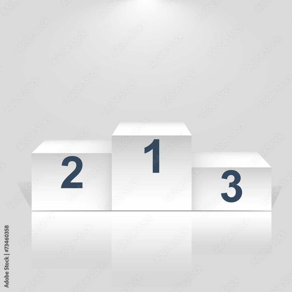 Winner podium with number on white - Vector Stock Vector | Adobe Stock