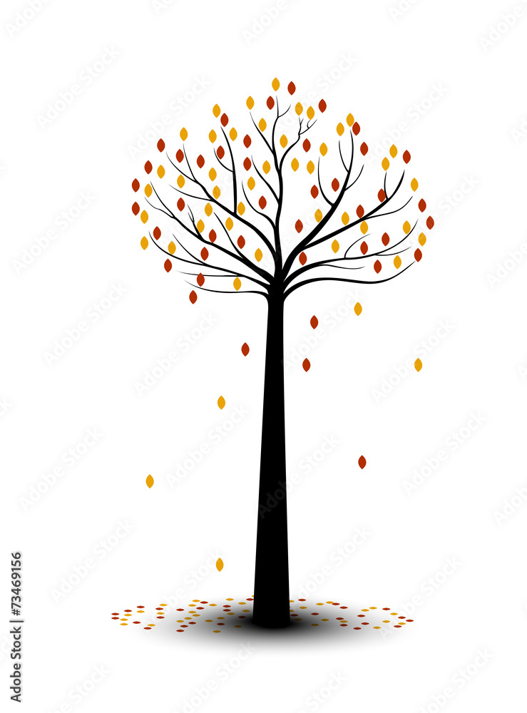 Autumn Tree Silhouette