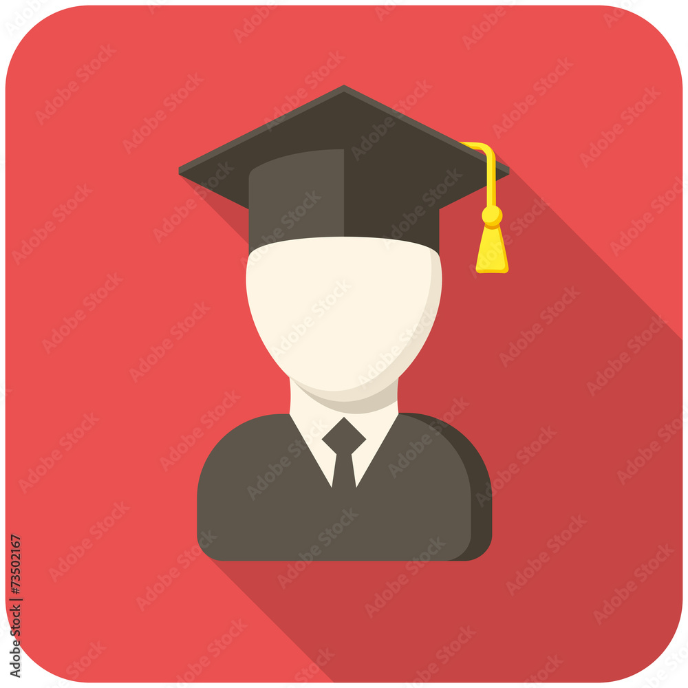 Graduate icon Stock Vector | Adobe Stock