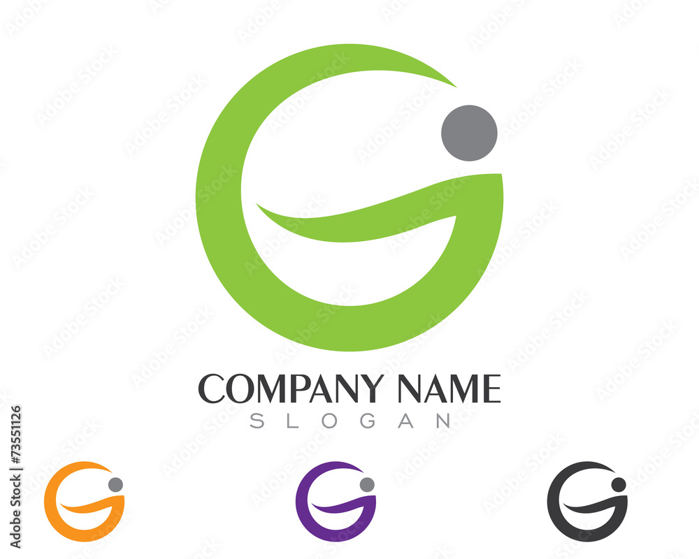 G Green Logo 1 Stock Vector | Adobe Stock