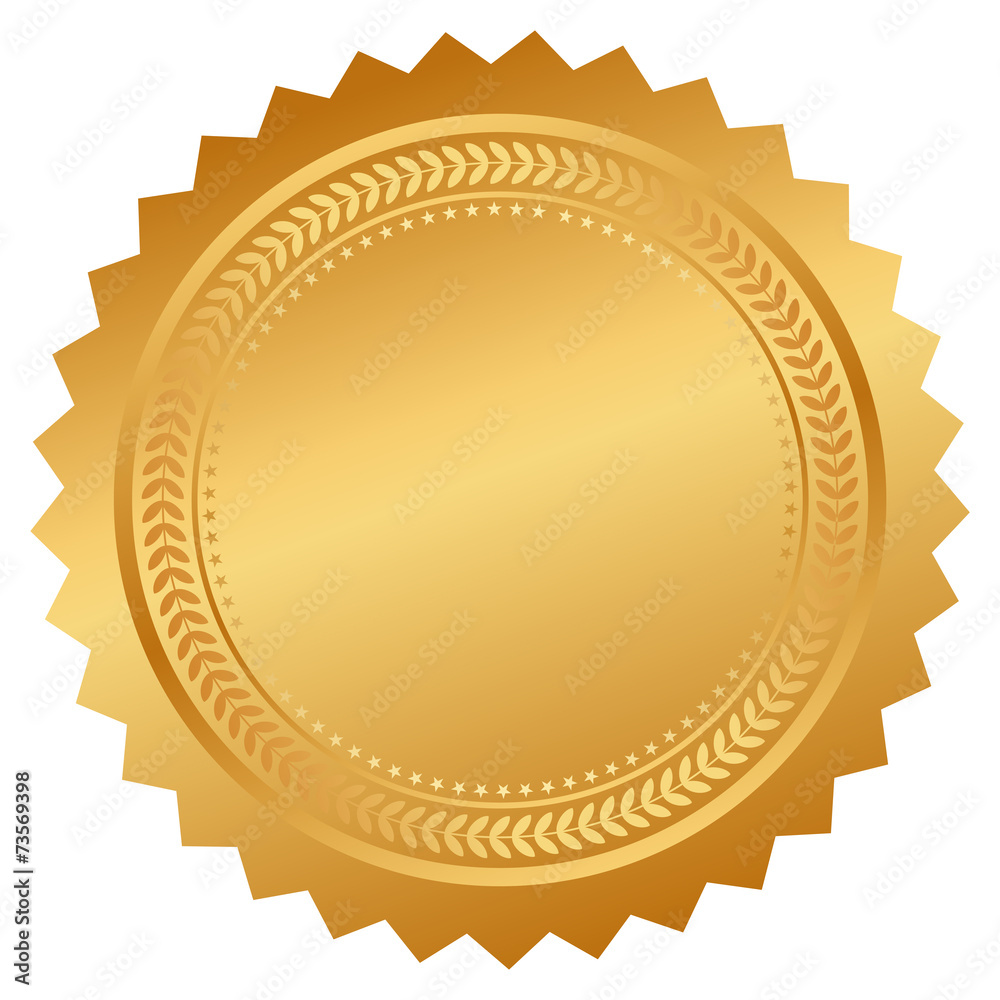 Blank certificate seal Stock Vector | Adobe Stock